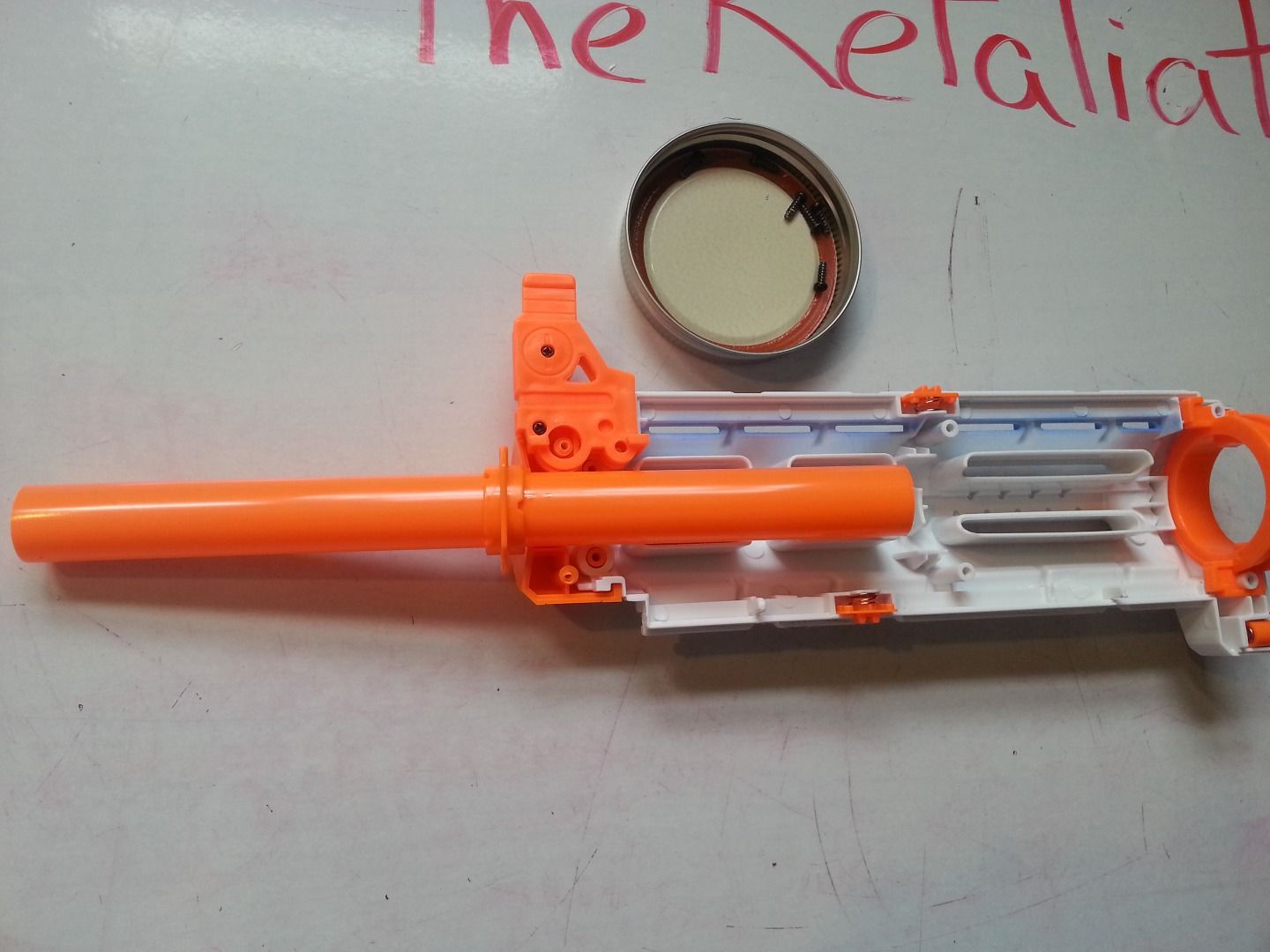 Nerf Retaliator Mod: Air Restrictor Removal and Barrel Extension : 8 Steps - Instructables