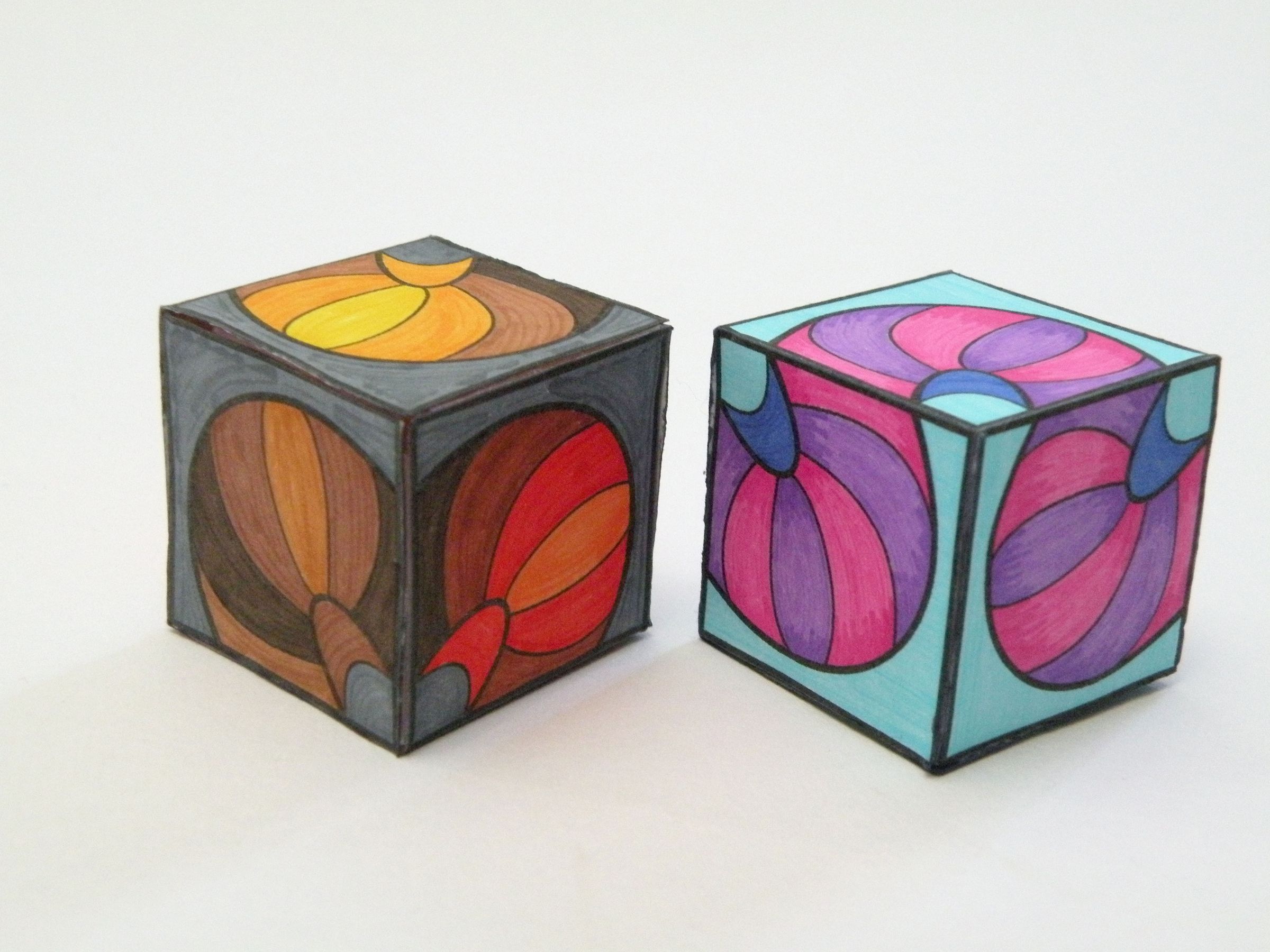 Make a Cube From a Net - 3D Coloring Book: Cubes and Things : 5 Steps ...