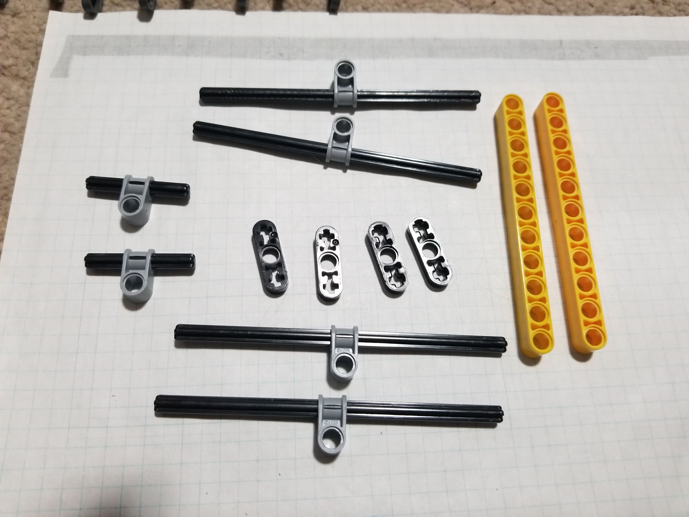 Lego Technic Back to Back Double Actuator Build : 9 Steps (with ...