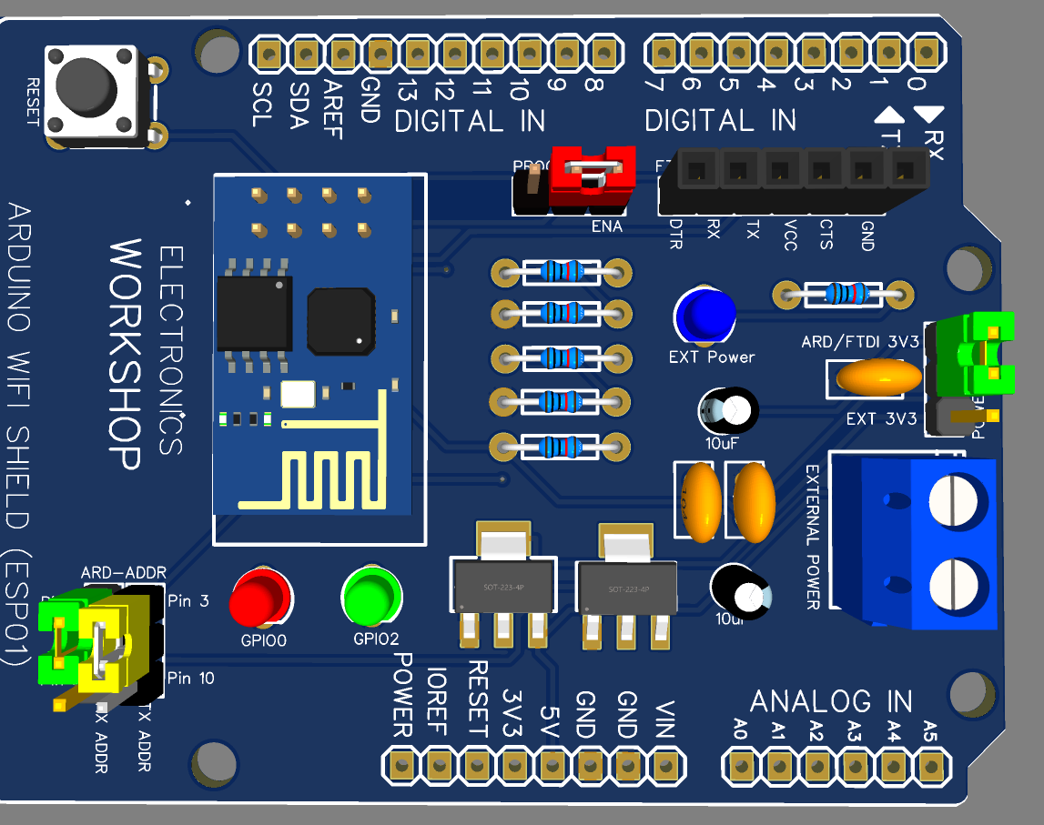 How To Design Own Arduino Wifi Shield Pcb 5 Steps Instructables