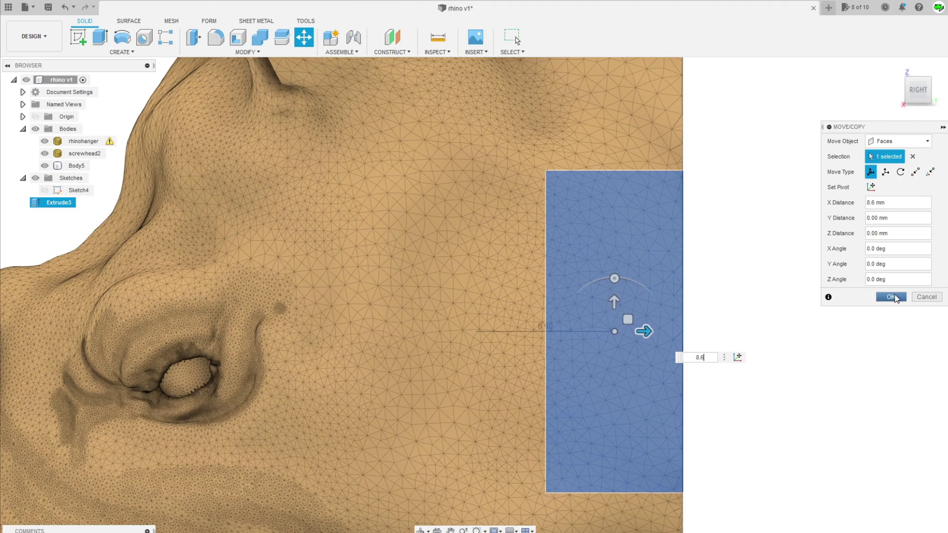 Large STL File Editting With FUSION 360 – Mesh Workspace (part 2) : 6 ...