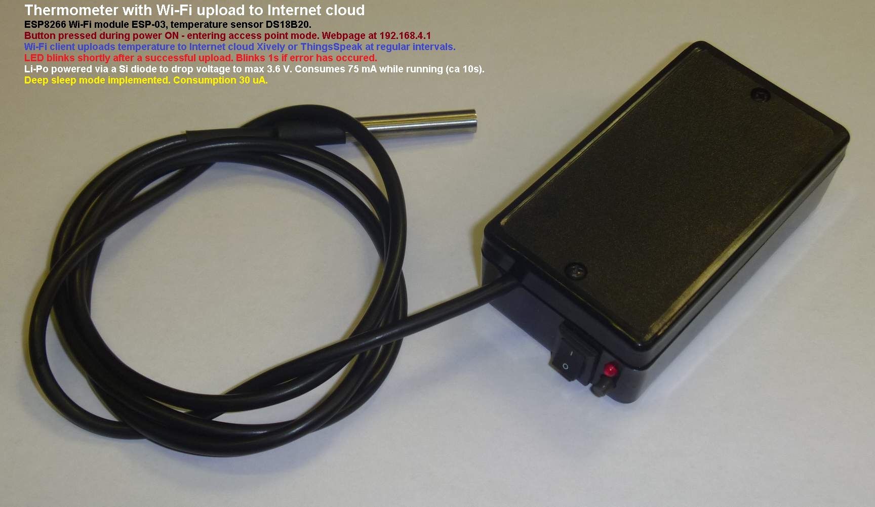 Wi-Fi Board ESP8266: NeoPixels, Thermometer, Deep-sleep, AP Webserver Config, EEPROM (with ...