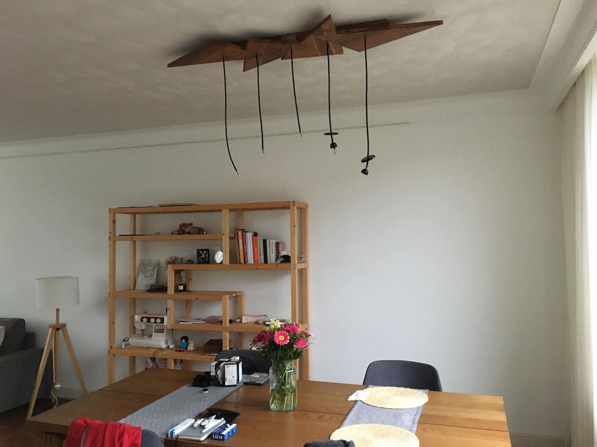 Turning an Old Teak Coffee Table Into a Ceiling Lamp : 5 Steps (with ...