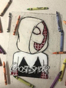 Crayon Ghost Spider Portrait : 8 Steps - Instructables