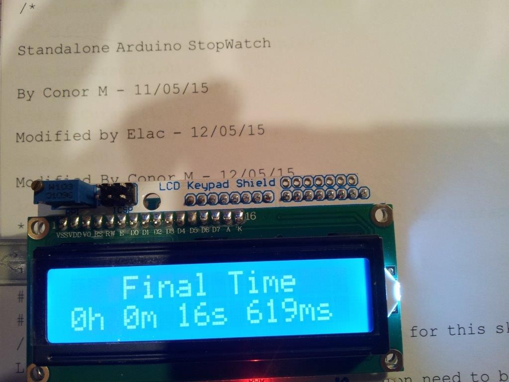 Arduino Stopwatch : 4 Steps (with Pictures) - Instructables