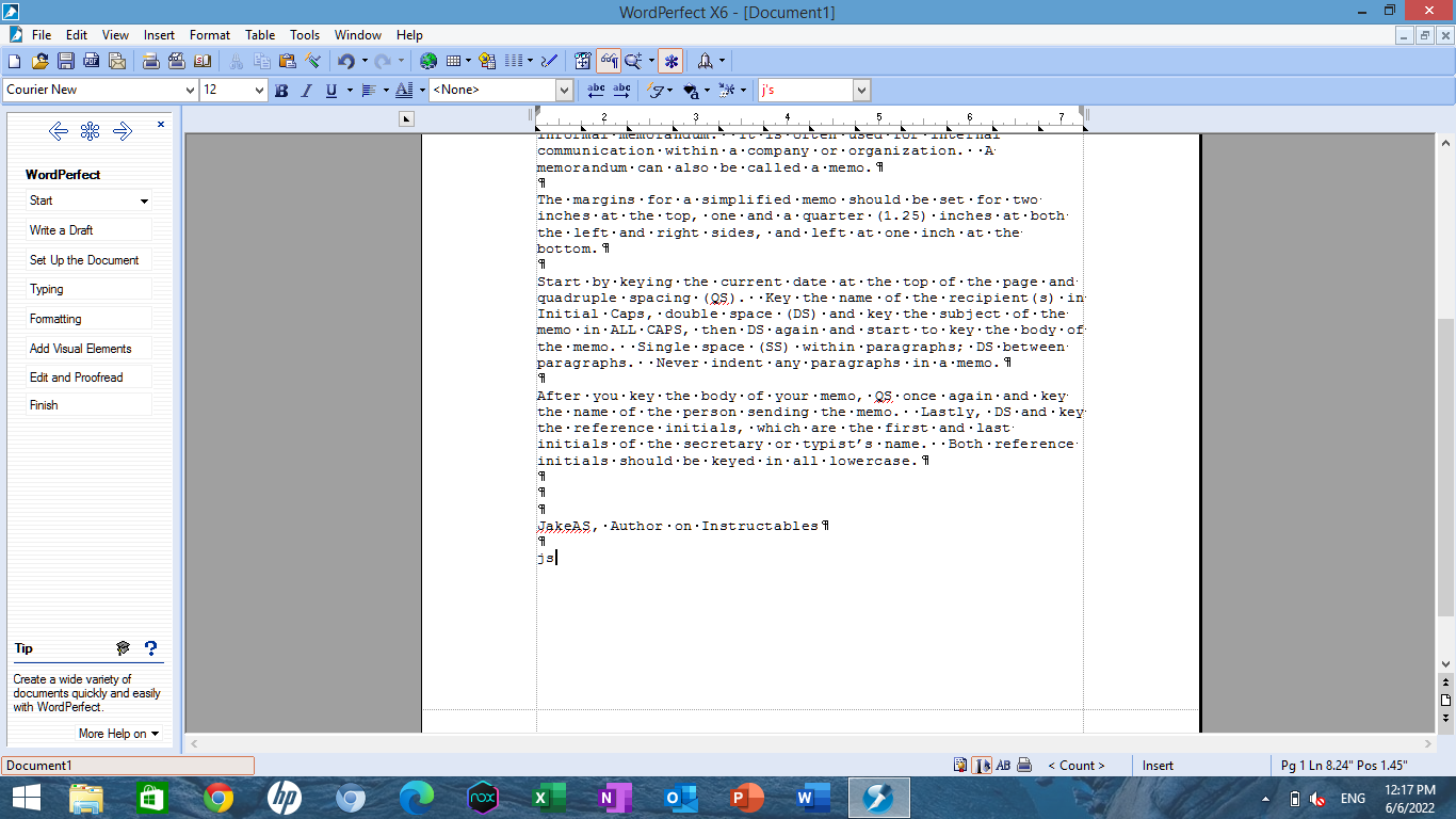 Properly Keying & Formatting Simplified Memorandums : 11 Steps ...