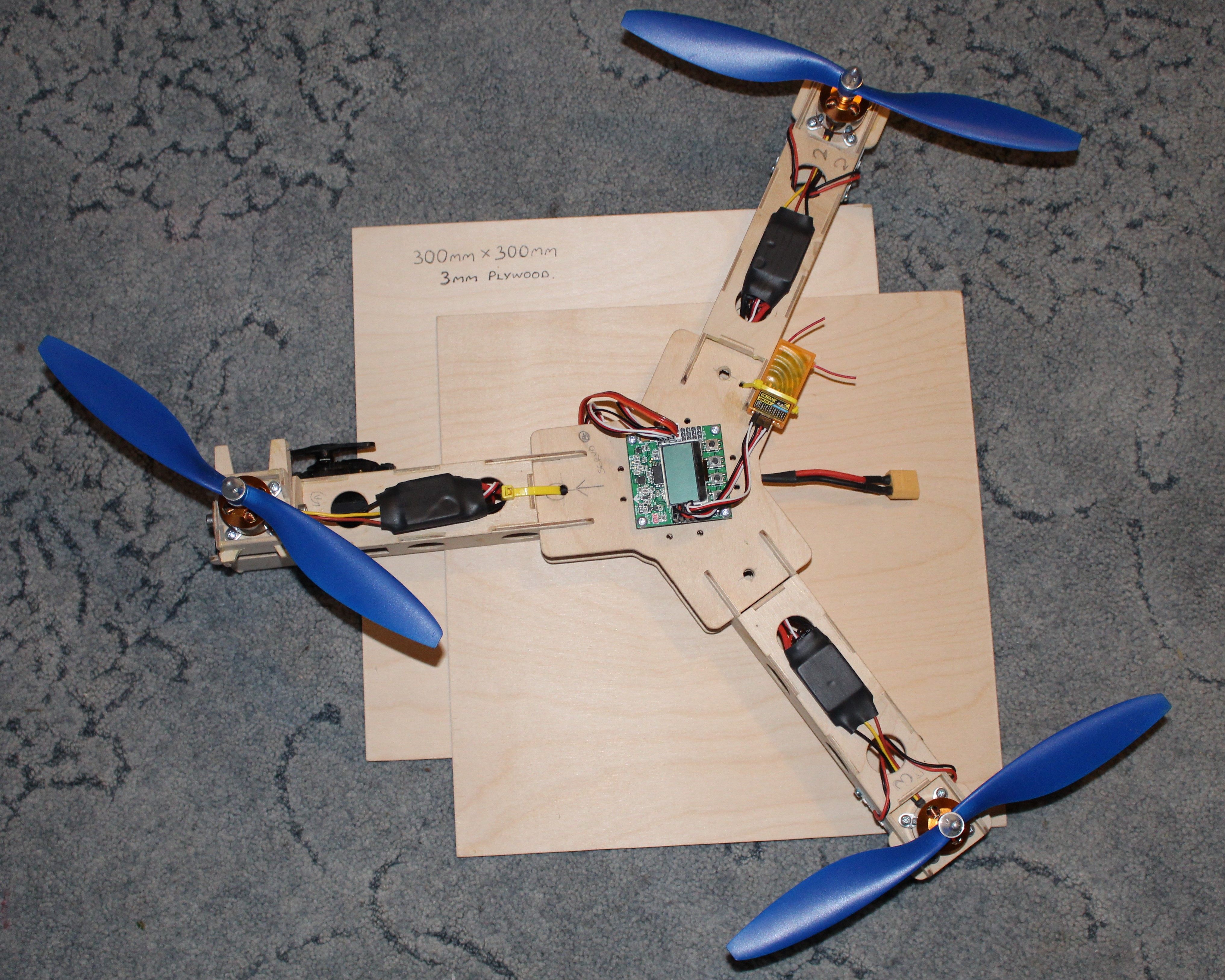 Simple Plywood Tricopter. : 6 Steps (with Pictures) - Instructables