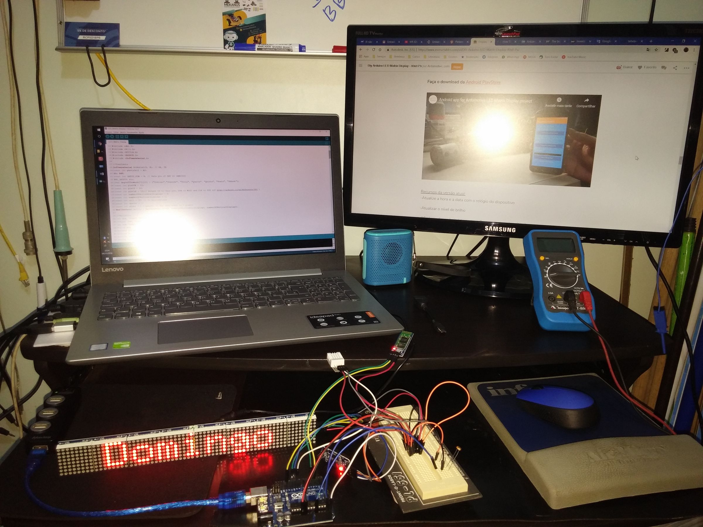 DIY Arduino LED Matrix Display - 80x8 Px : 6 Steps (with Pictures ...