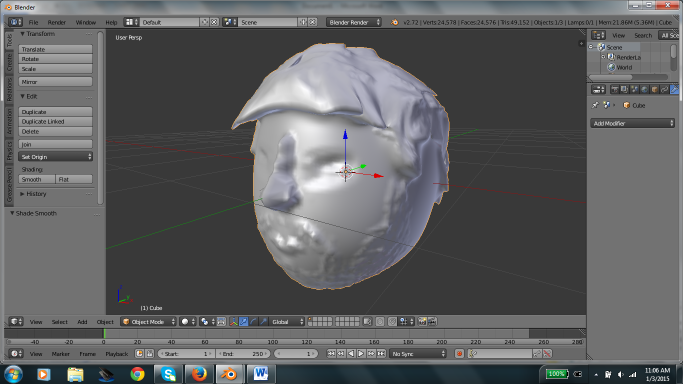 How to Model a Human Head in Blender (without Make Human) : 5 Steps ...