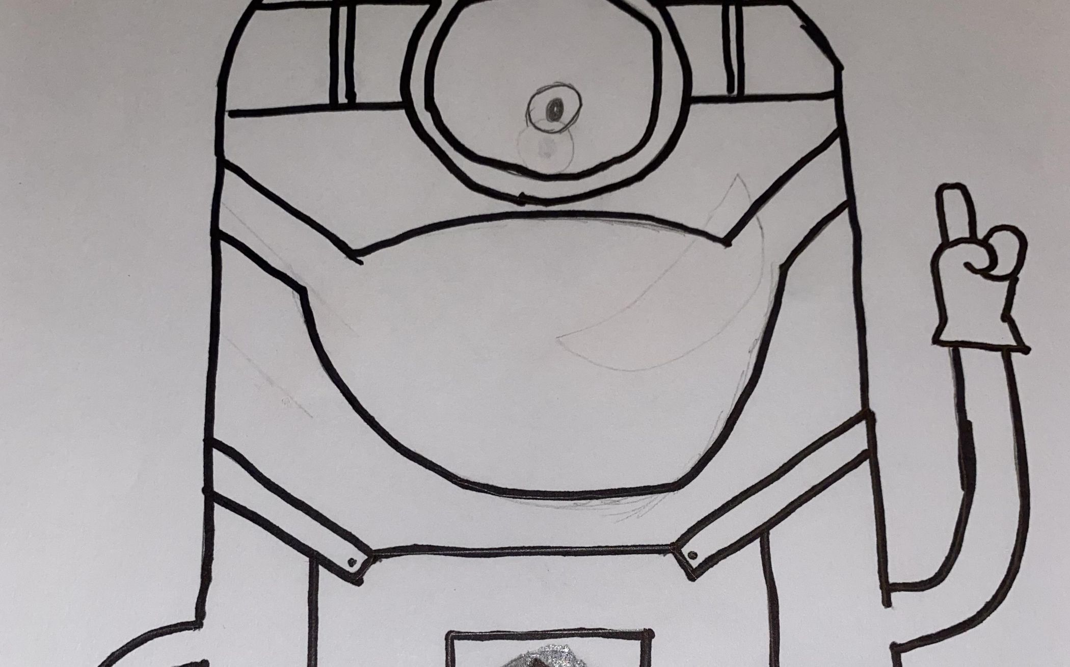 Step by Step Minion Drawing With a Mask : 17 Steps - Instructables