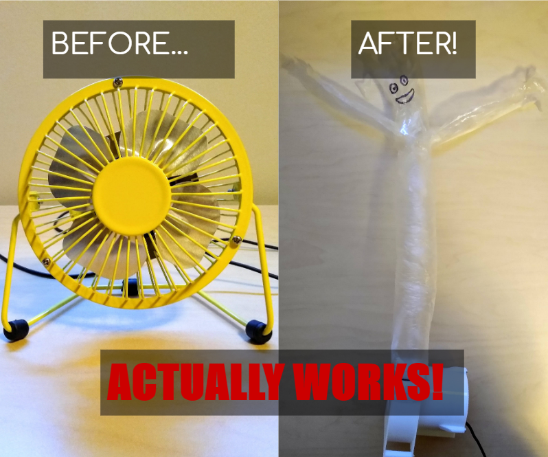 Mini Inflatable Waving Tube Guy : 9 Steps - Instructables