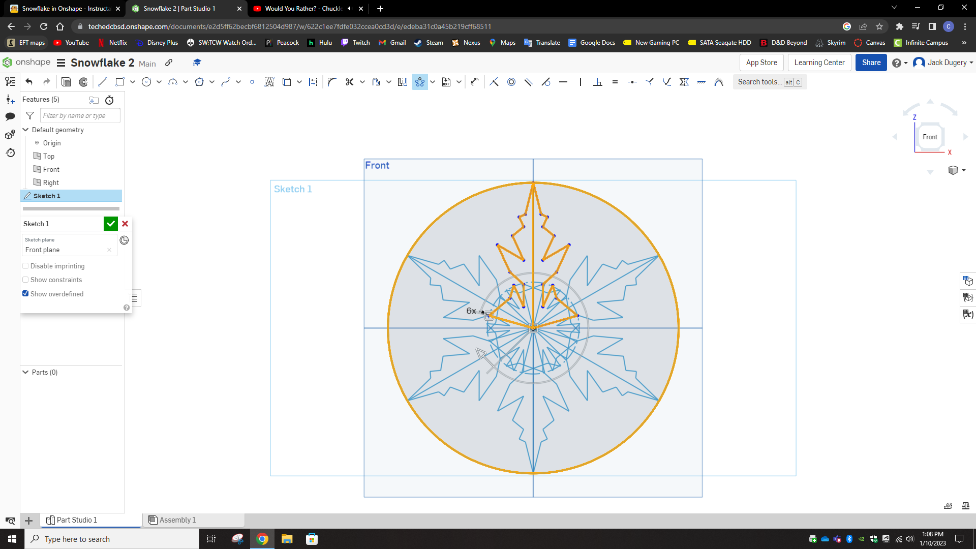 Creating a Snowflake in Onshape : 9 Steps - Instructables