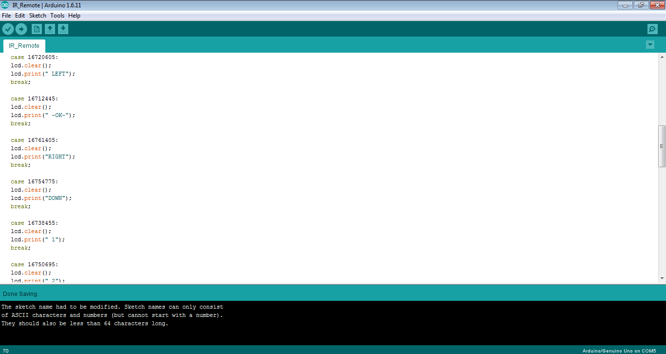 Tutorial to Use Infrared Receiver Remote Control With Arduino : 10 ...