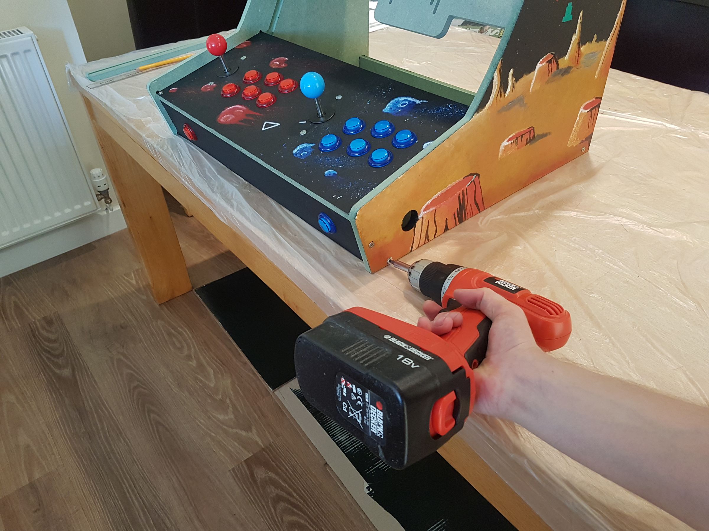 Hand Painted Retro/Space Themed Arcade Cabinet : 6 Steps (with Pictures ...