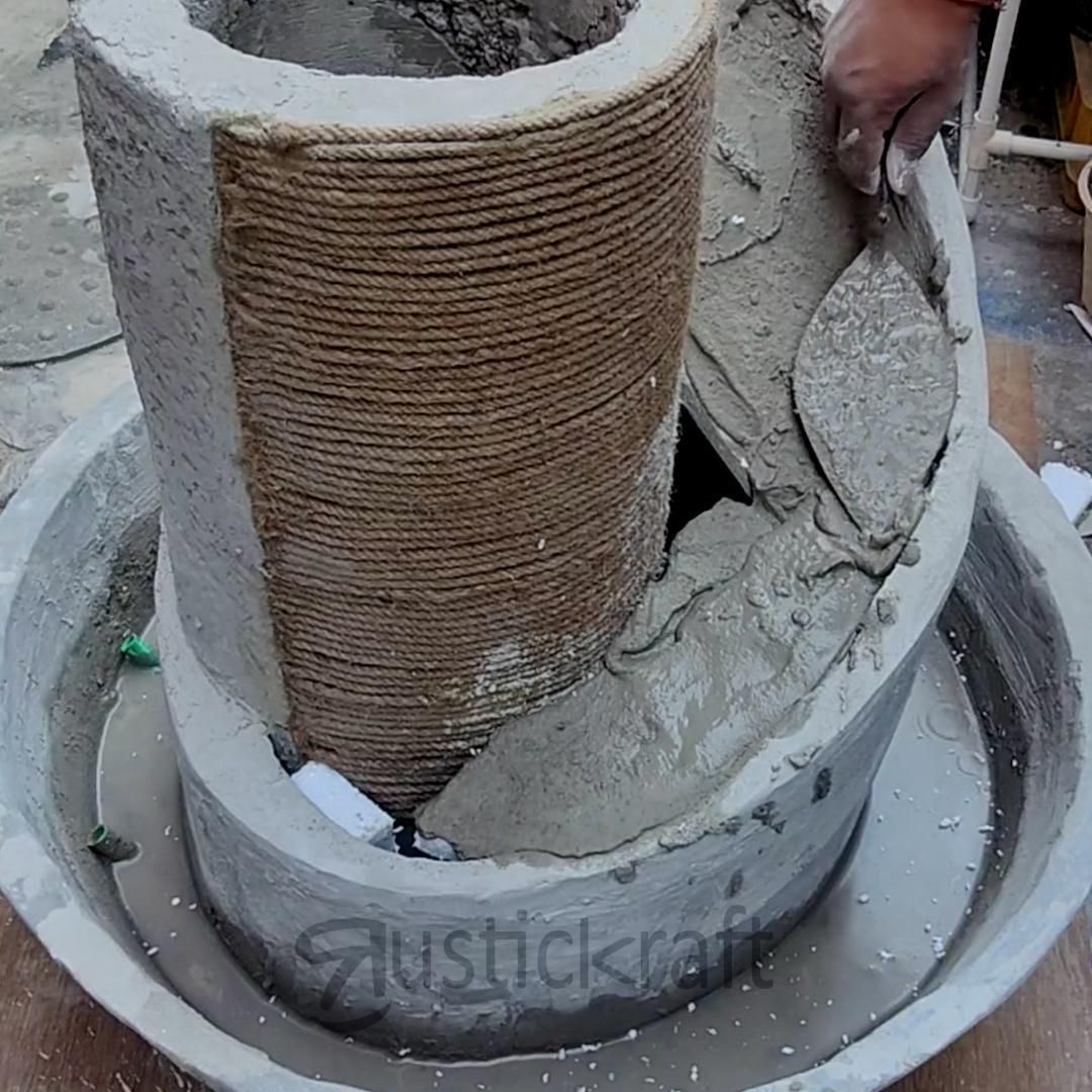 Built My Own Concrete Fountain for a Serene Backyard : 14 Steps ...