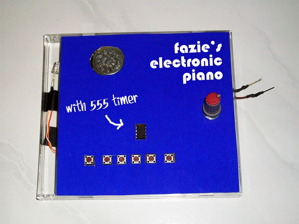 Simple Electronic Piano With 555 Timer in CD Case : 9 Steps (with ...