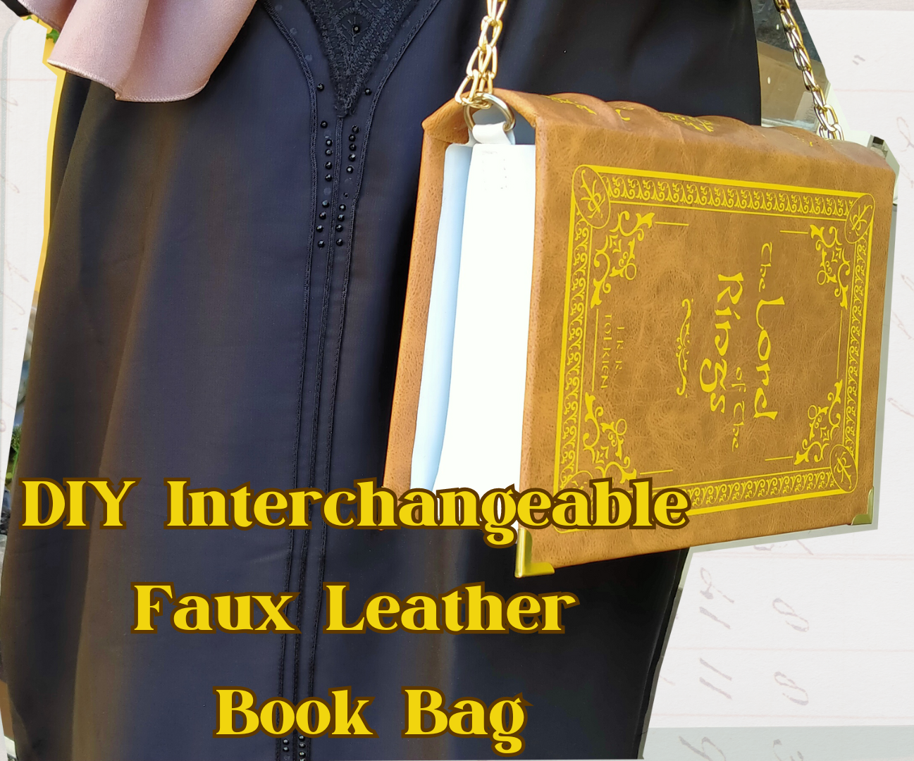 From Page to Purse: DIY Interchangeable Faux Leather Book Bag : 8 Steps ...