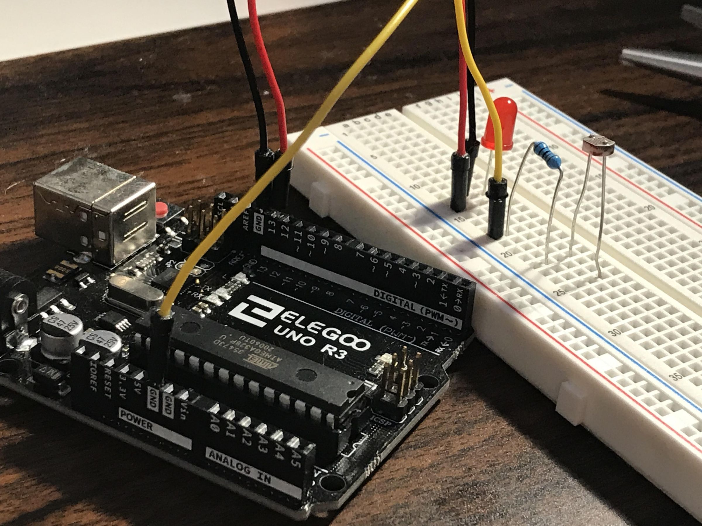 How to Use a Photoresistor to Light an LED With Aurduino : 12 Steps ...