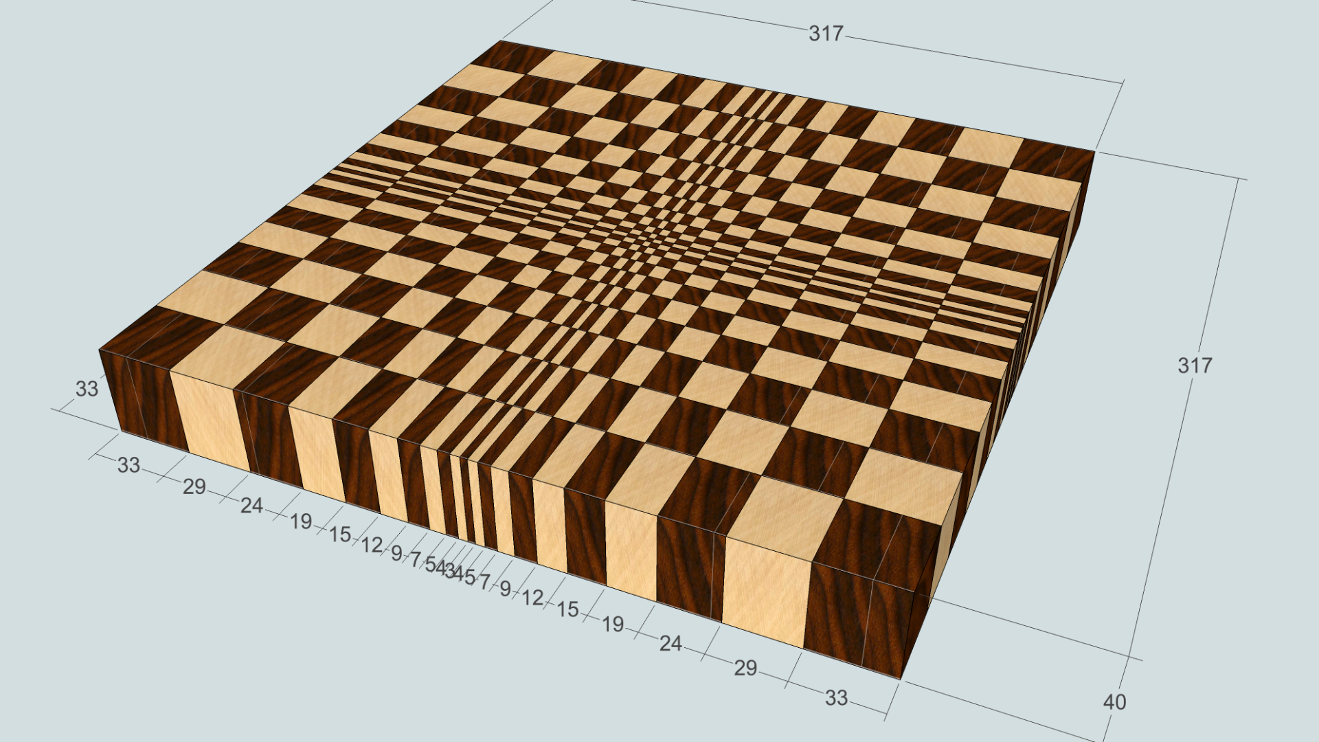 Making a 3D End Grain Cutting Board #1 : 7 Steps (with Pictures ...