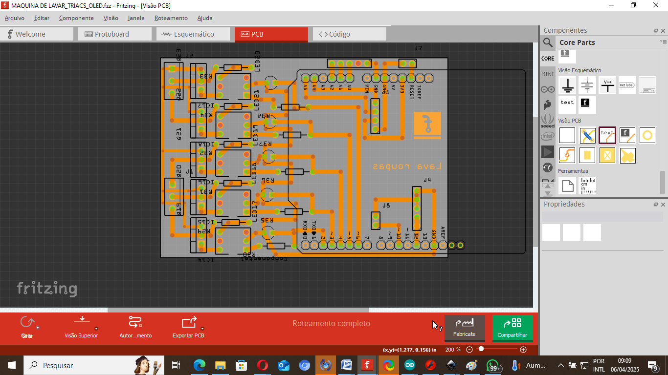 ARDUINO BASED WASHING MACHINE MOTHERBOARD - Controlador De Lava Roupa ...