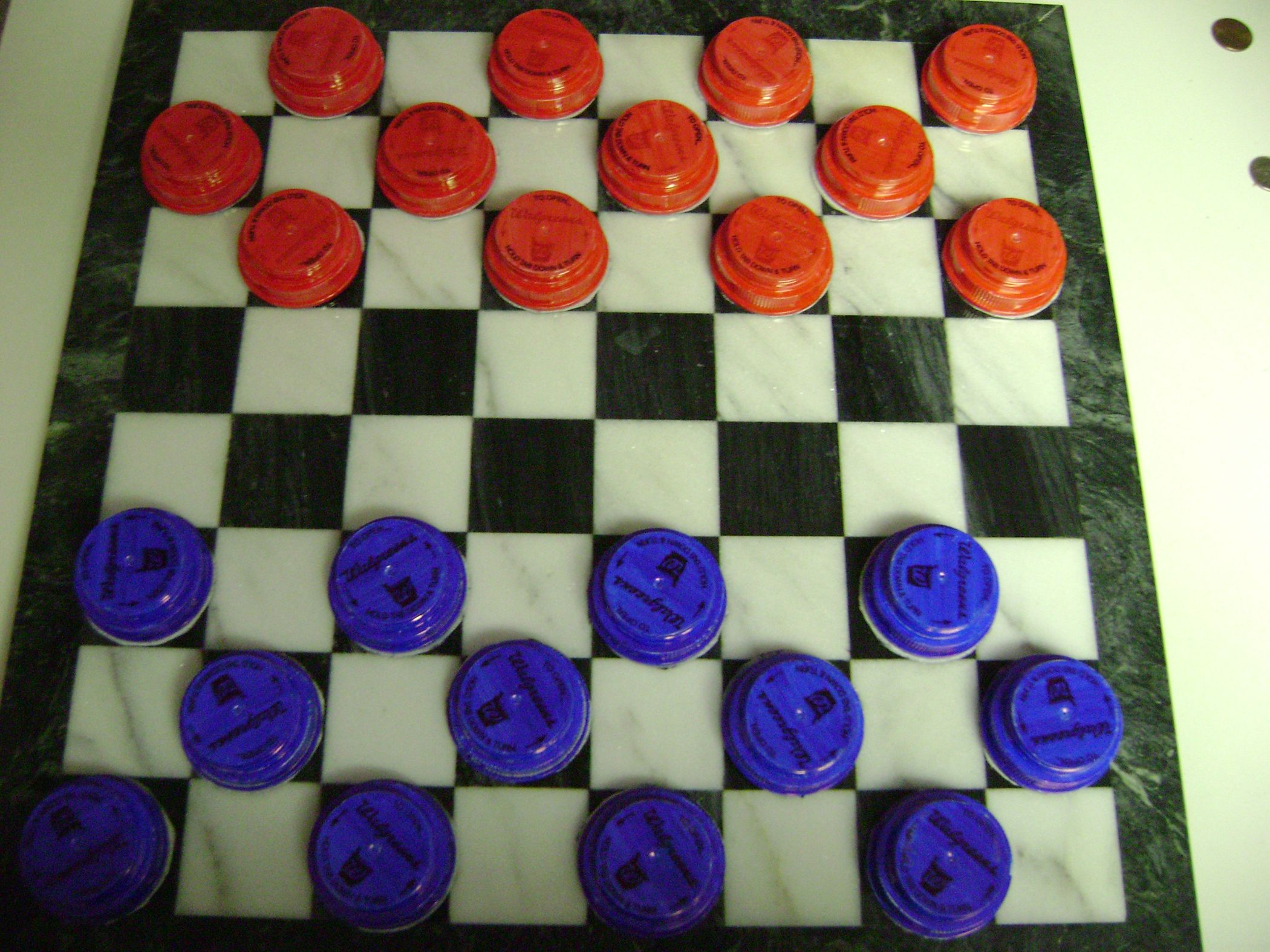 Checkers From Bottle Lids : 5 Steps - Instructables