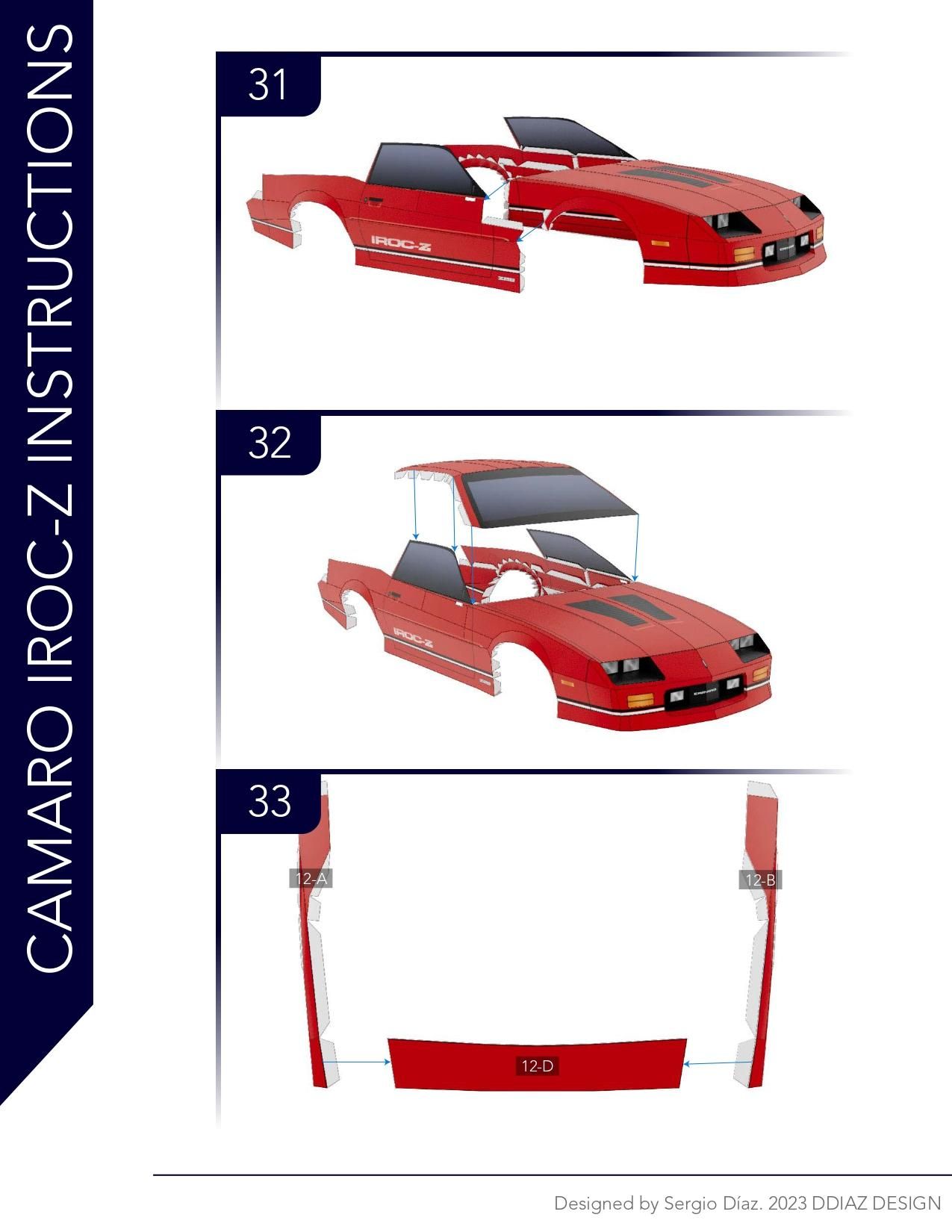 Camaro Z28 IROC-Z DIY Paper-Craft - Instructables