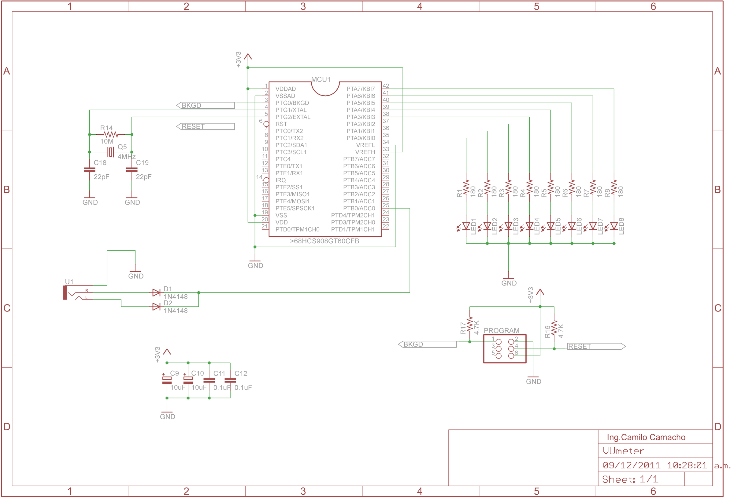 LED VU METER on a Freescale HCS08 - Instructables