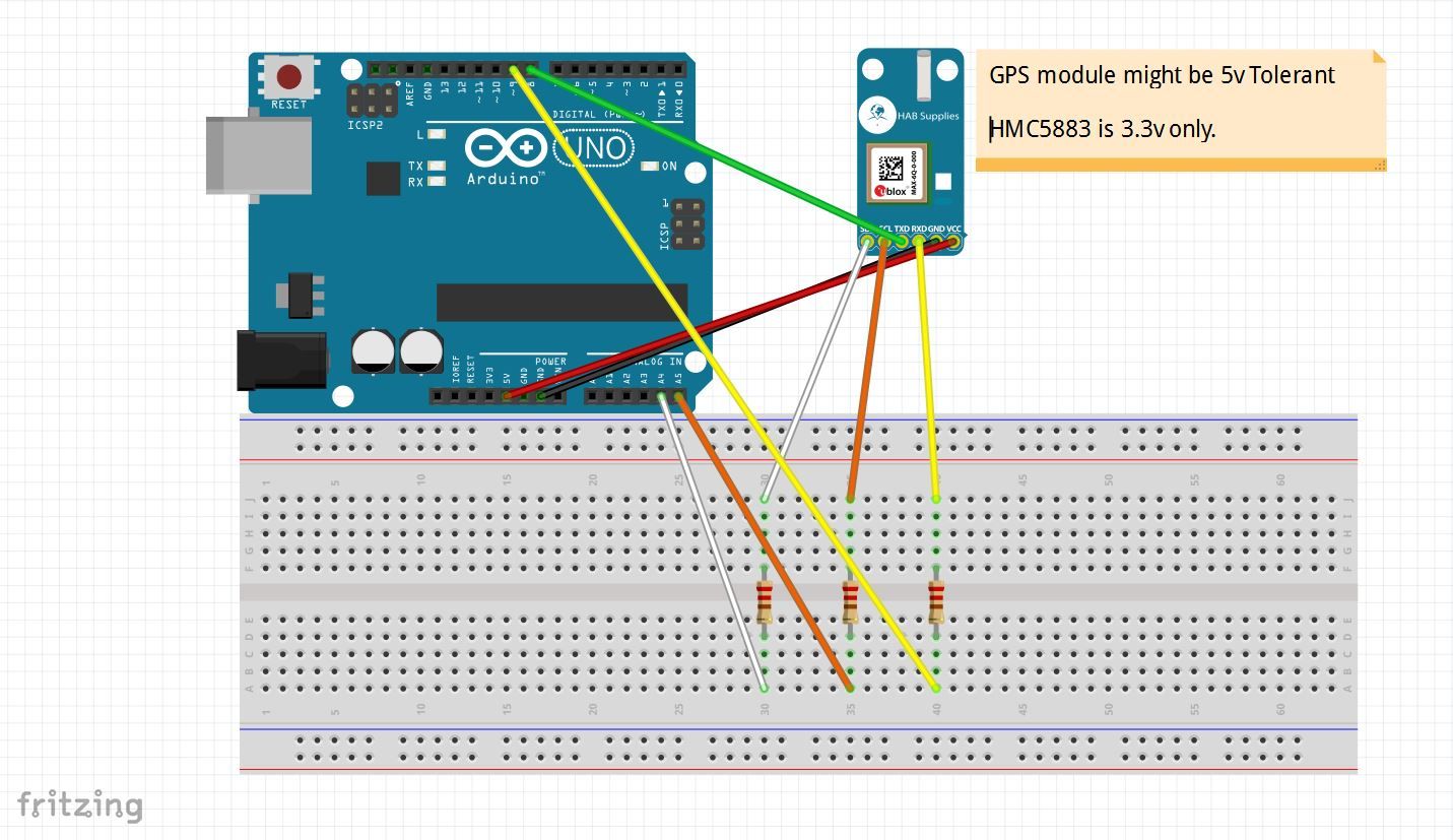 Using a Hobby-Ace Ublox GPS Module Built-in Compass With Arduino Uno ...