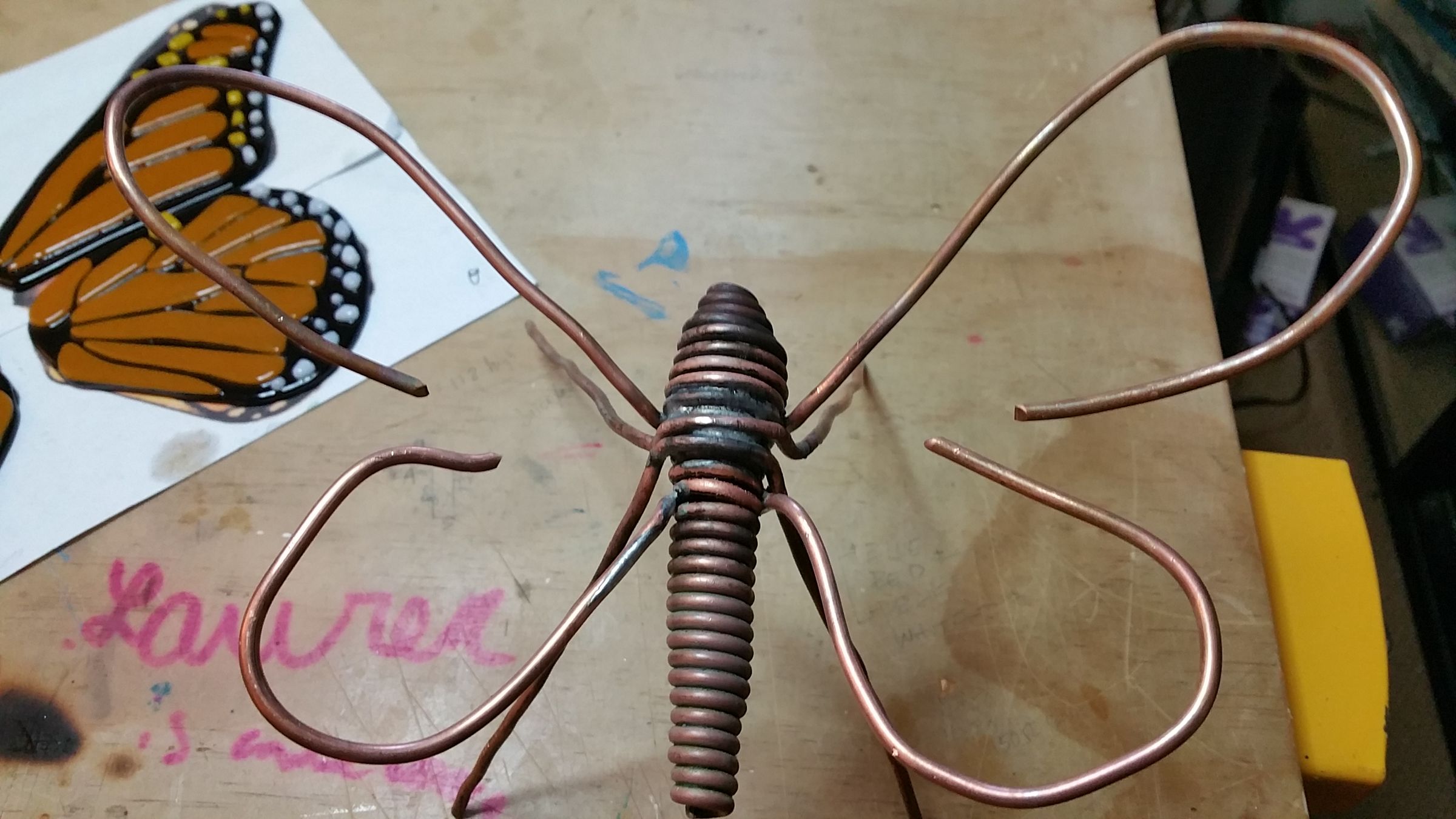 Copper Wire and Fused Glass Butterfly : 5 Steps (with Pictures ...