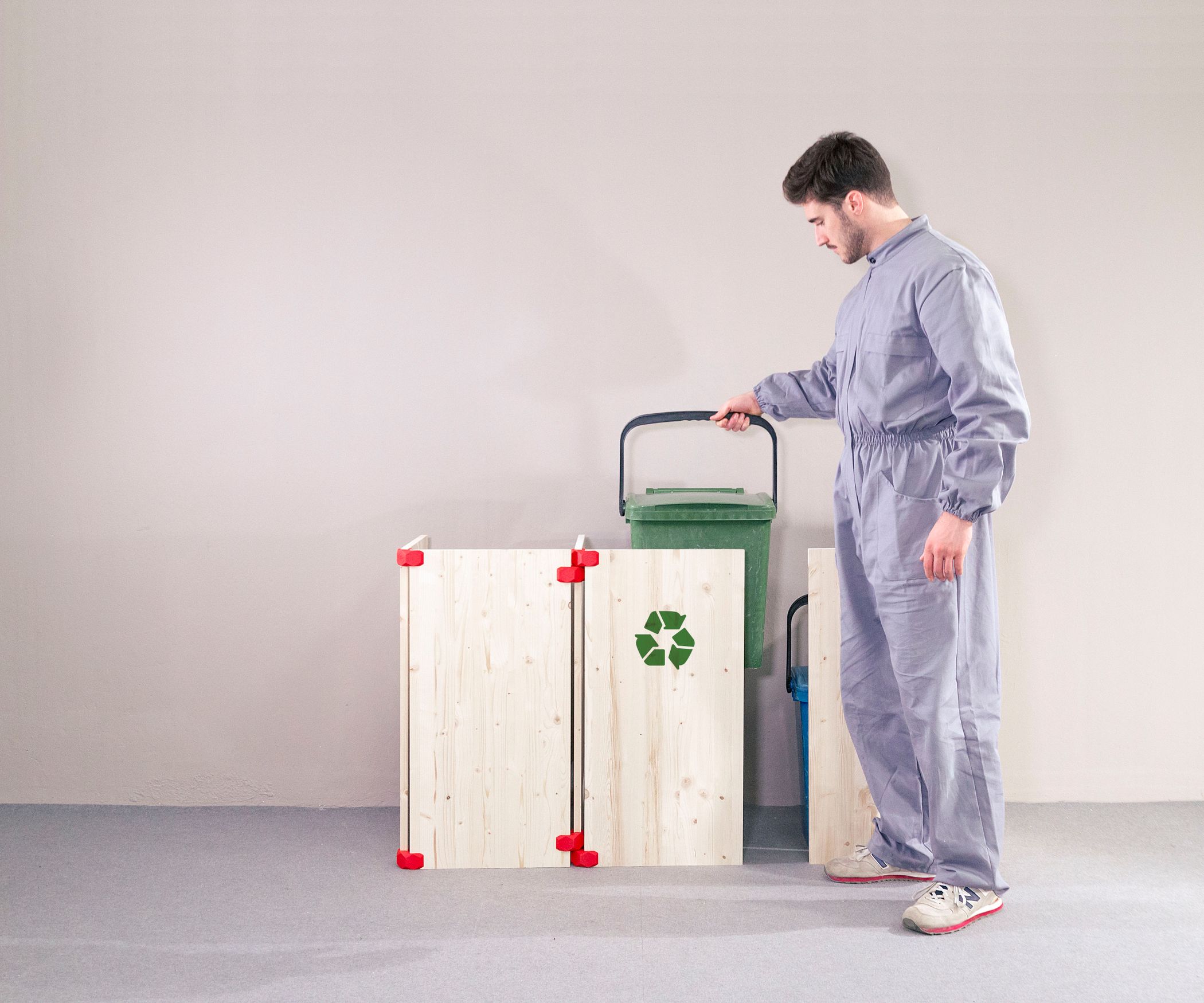 DIY Recycle Bin Cover for Garden and Balcony Storage : 5 Steps ...