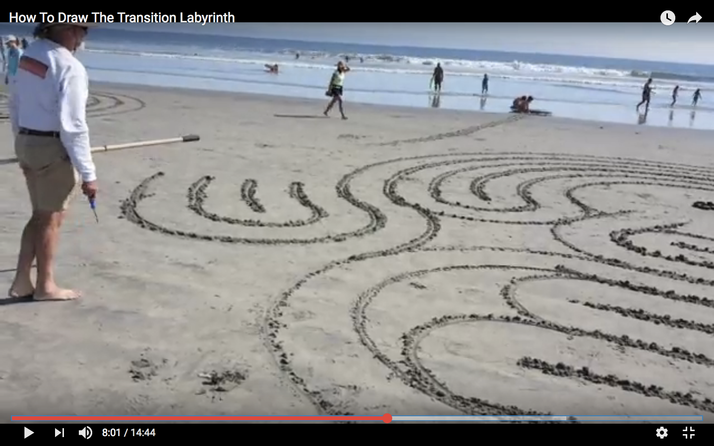 Drawing the Nine-circuit Transition Labyrinth in the Sand. : 14 Steps ...