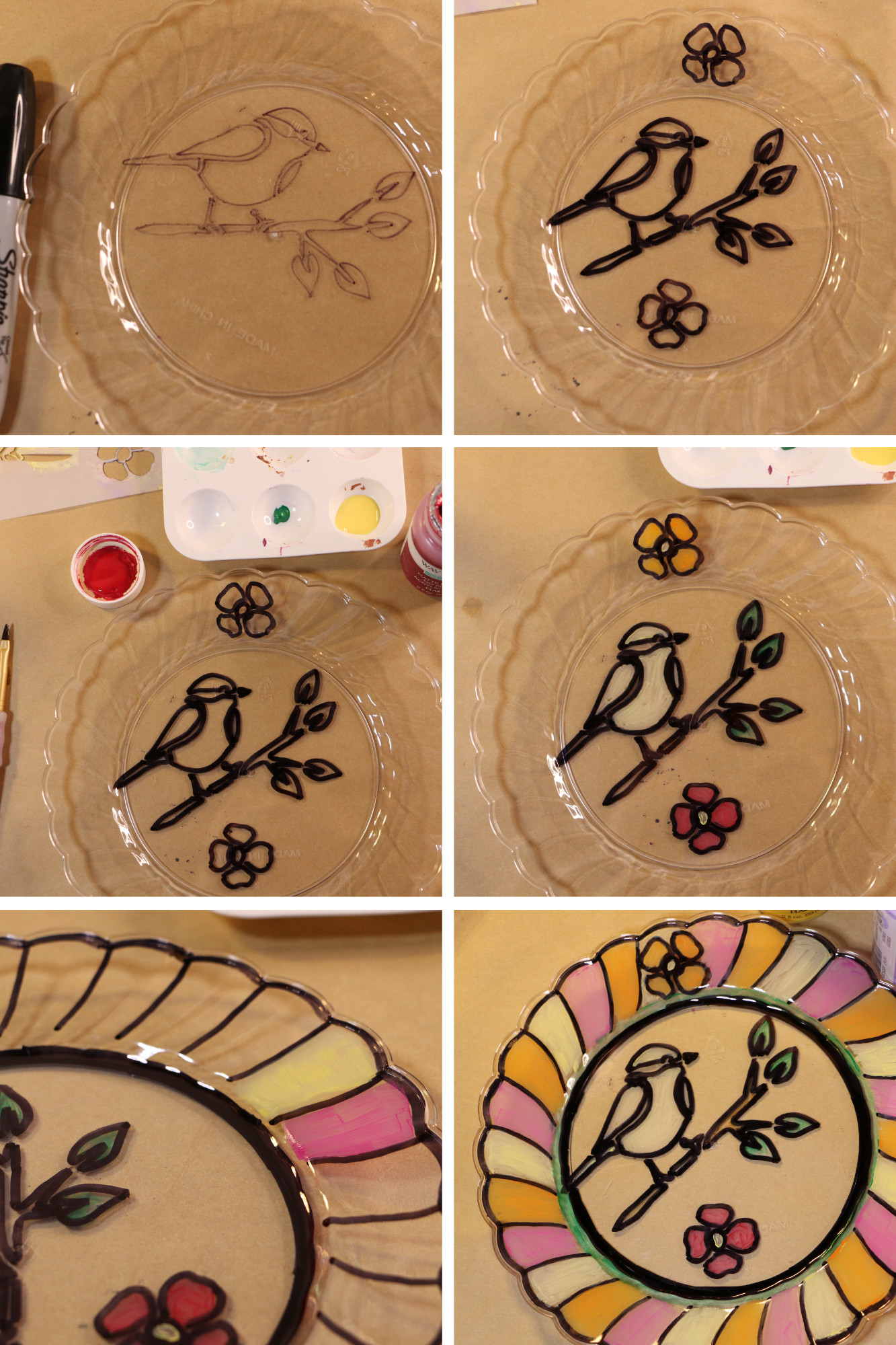 Faux Stained Glass Using Plastic Plates : 6 Steps (with Pictures ...