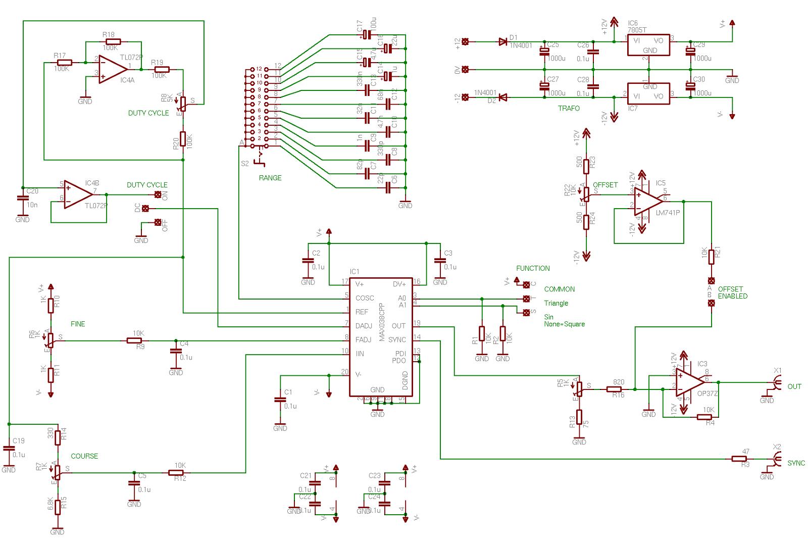 High Frequency Function Generator With the Maxim MAX038 : 5 Steps ...