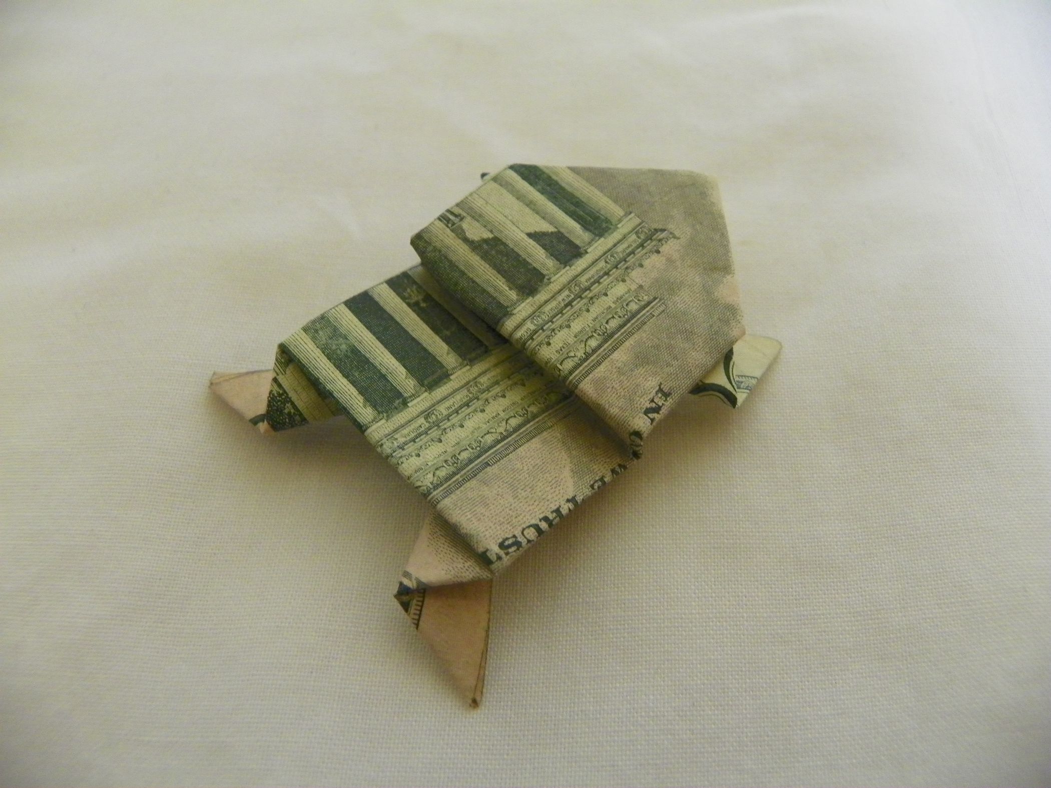 How To Make Origami Frog With Dollar Bill FROG Money Origami Animal