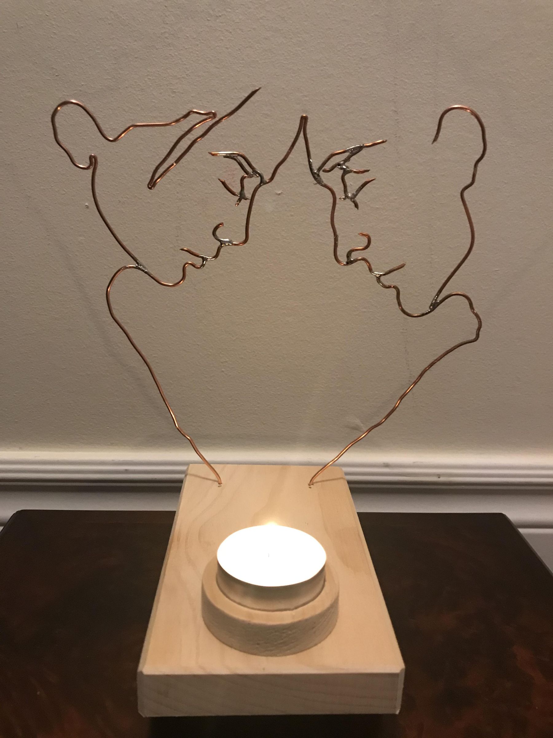 How to Make a Tea Light Romantic Couple Candle Holder : 9 Steps (with ...