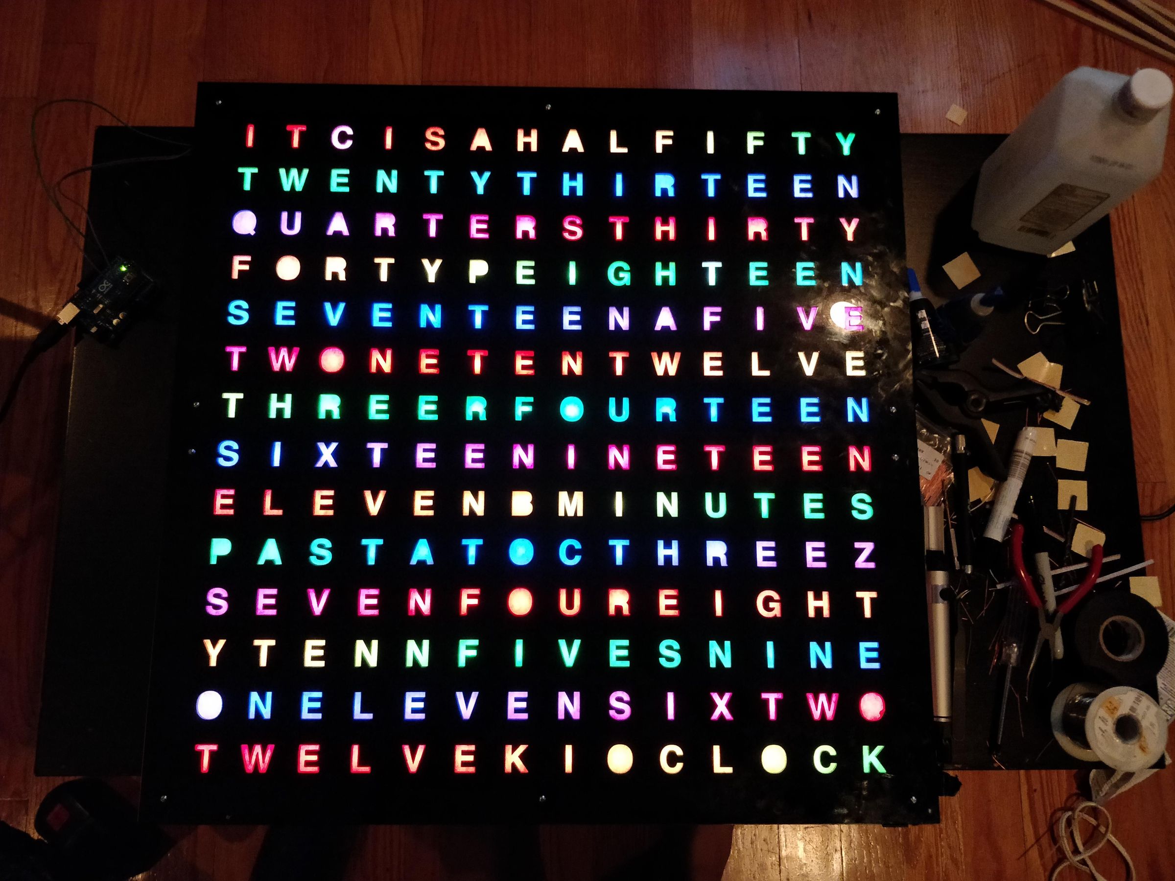 Ultra Thin Minimalistic LED Word Clock : 5 Steps (with Pictures ...