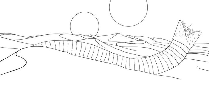 Sand Dune Coloring Page