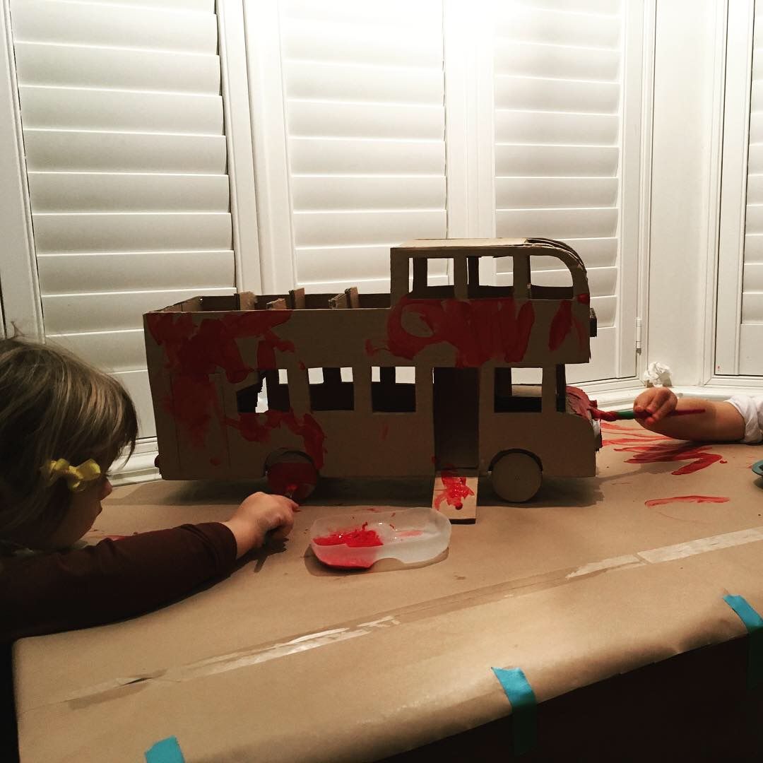Cardboard Box Bus - for a Toy Ride : 16 Steps (with Pictures ...