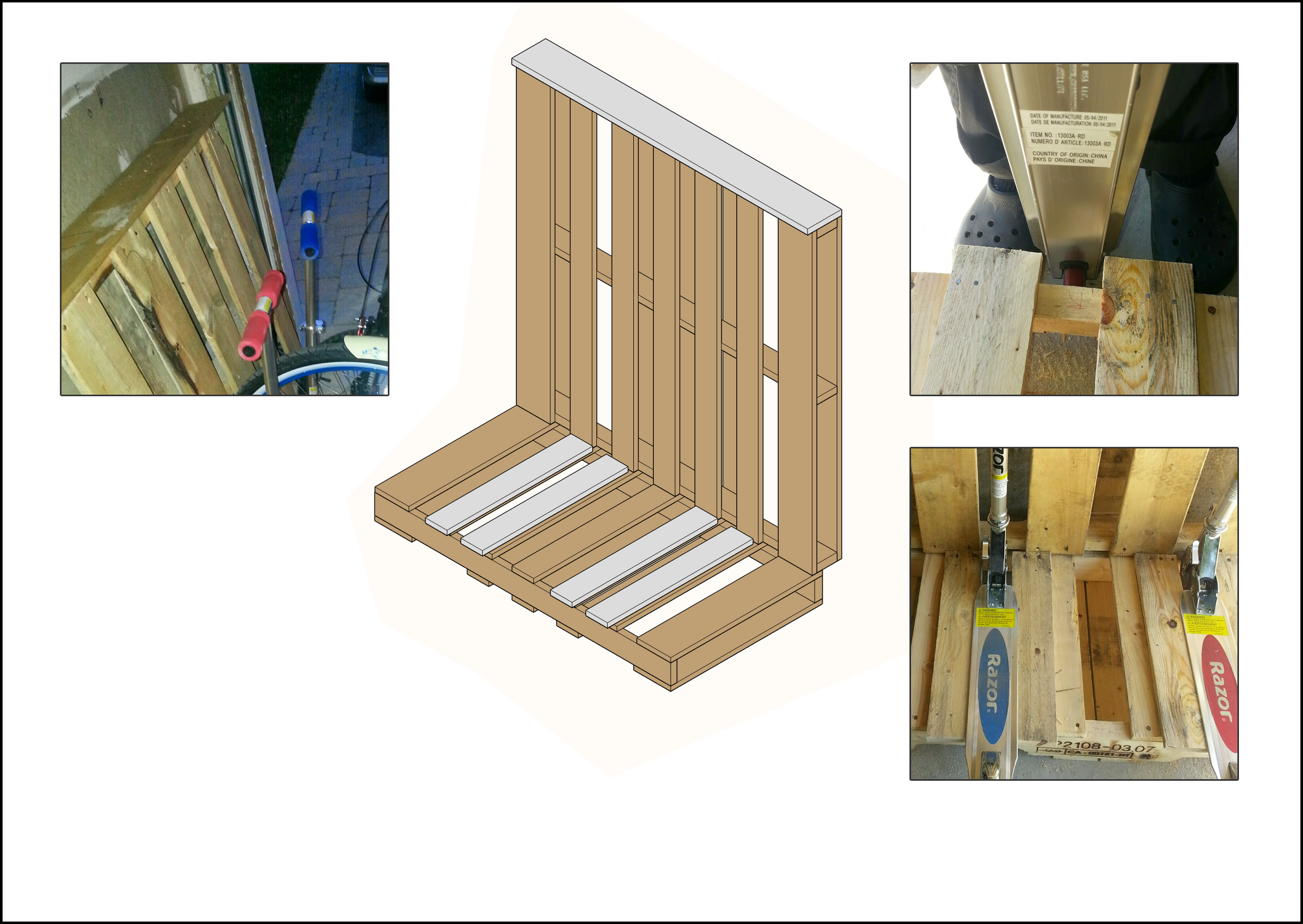 Wooden Pallet - Bike and Scooter Rack : 5 Steps (with Pictures ...