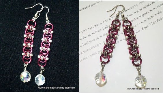 Helm Chain Maille Earrings Tutorial : 8 Steps - Instructables