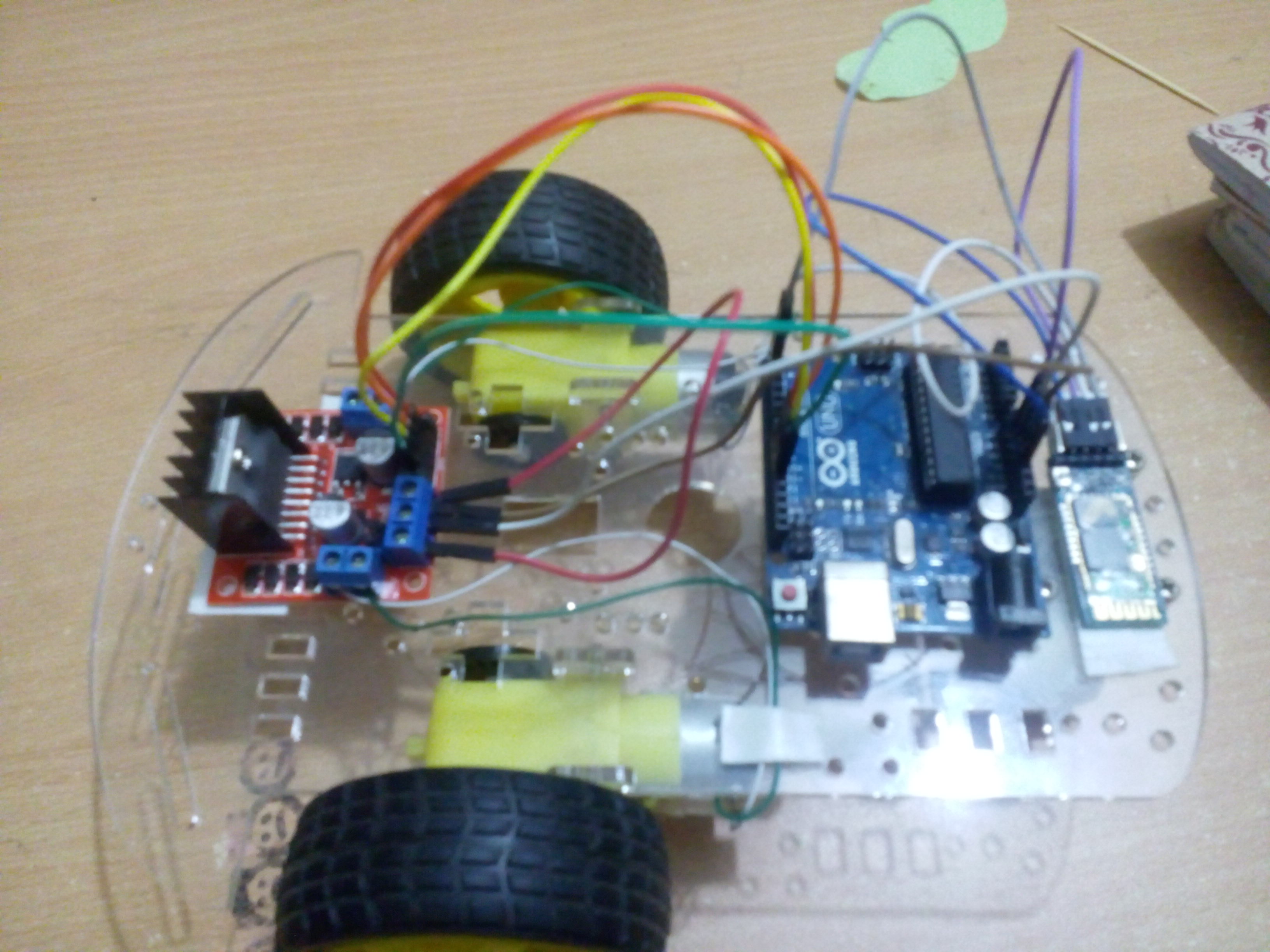 DIY Arduino UNO Mobile Control L298N+HC-06+Android Bluetooth Robot Car ...