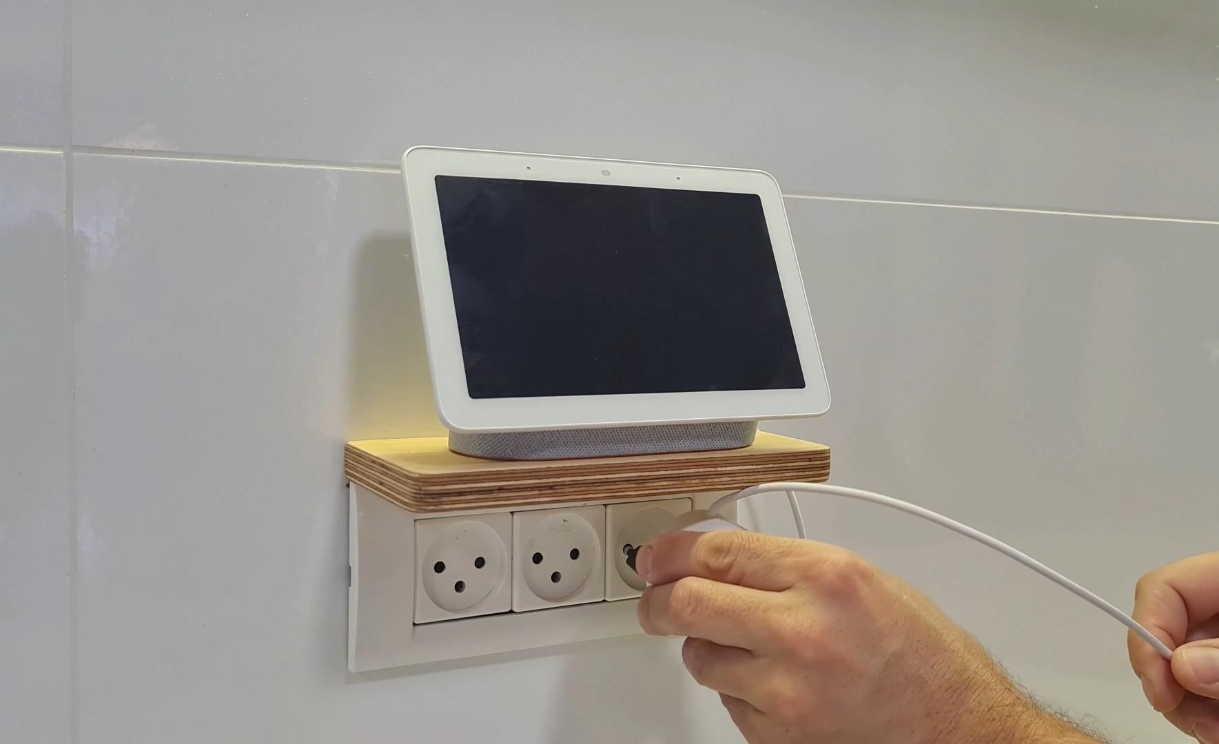 Small Wooden Floating Shelf HACK - NO Drilling NO Glue | Google Nest ...