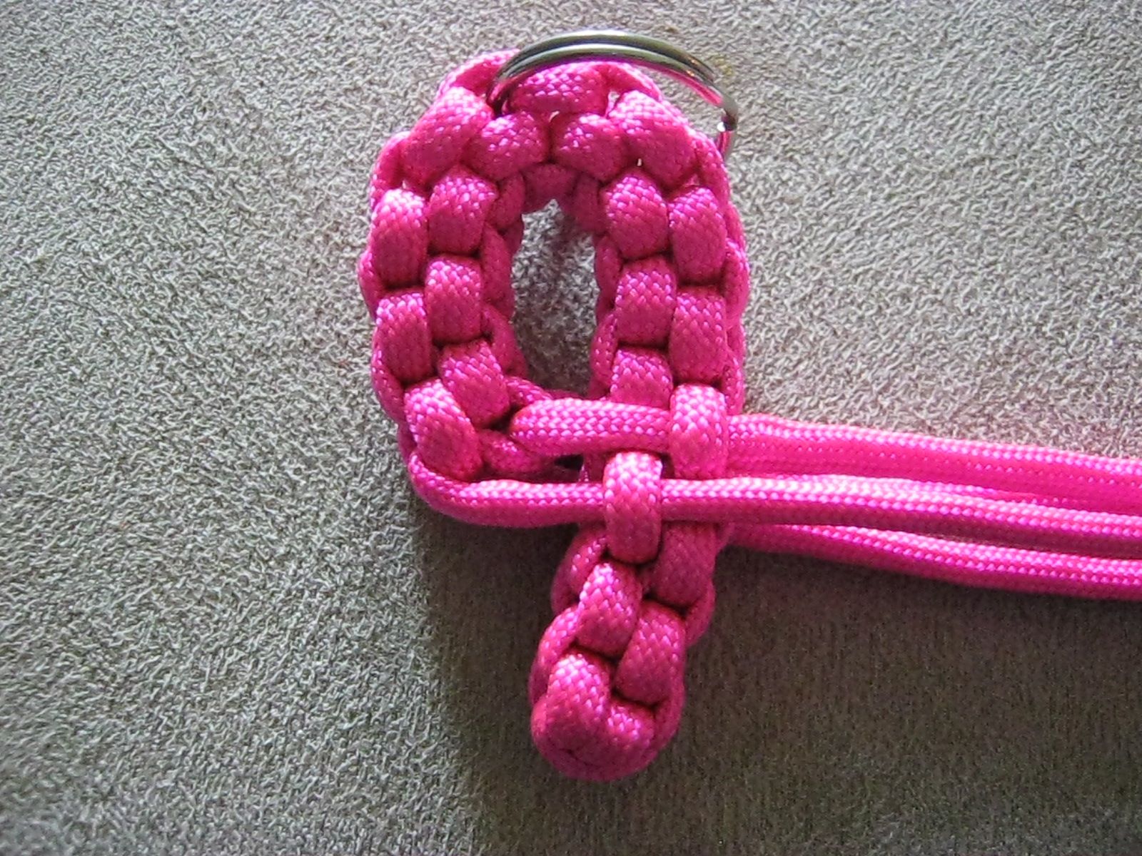 Paracord Breast Cancer Awareness Keychain : 8 Steps (with Pictures ...