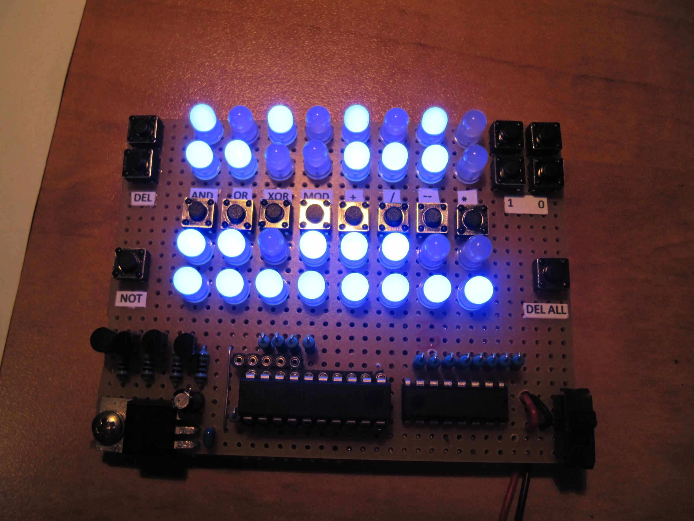 LED Binary Calculator : 6 Steps (with Pictures) - Instructables