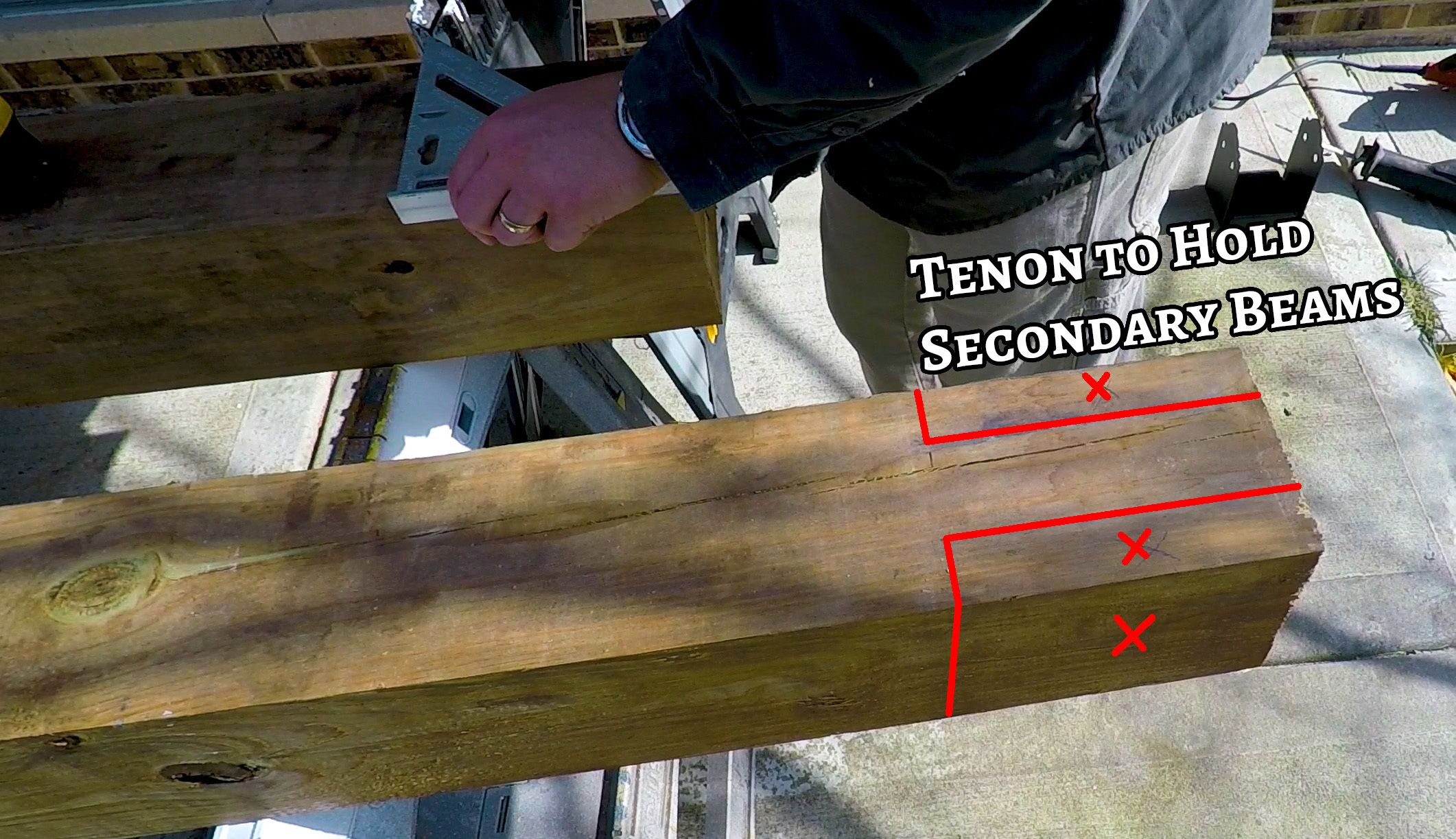 How to Build a Pergola on a Concrete Patio in Two Days : 18 Steps (with ...