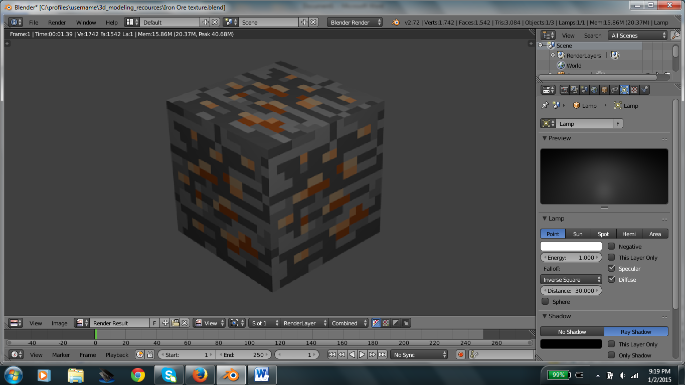 How to Model an Iron Ore Block in Blender : 5 Steps - Instructables
