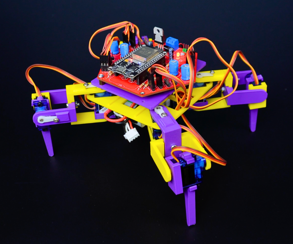 4-Legged Spider Robot With 3D Printed Parts (8 Servo Motors and an ESP32) : 8 Steps (with ...