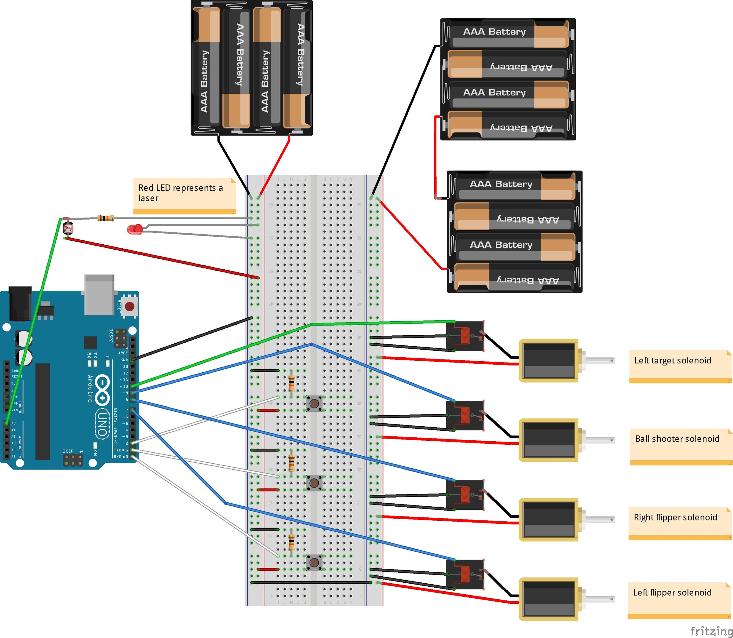 Arduino Laser Pinball : 7 Steps (with Pictures) - Instructables