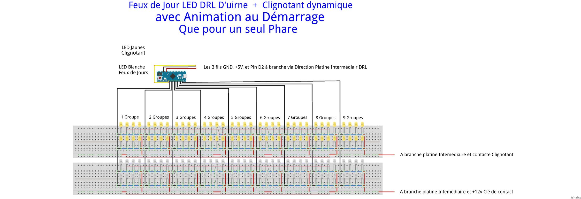 Feux De Jour LED DRL + Clignotant Dynamique Avec Animation : 6 Steps ...