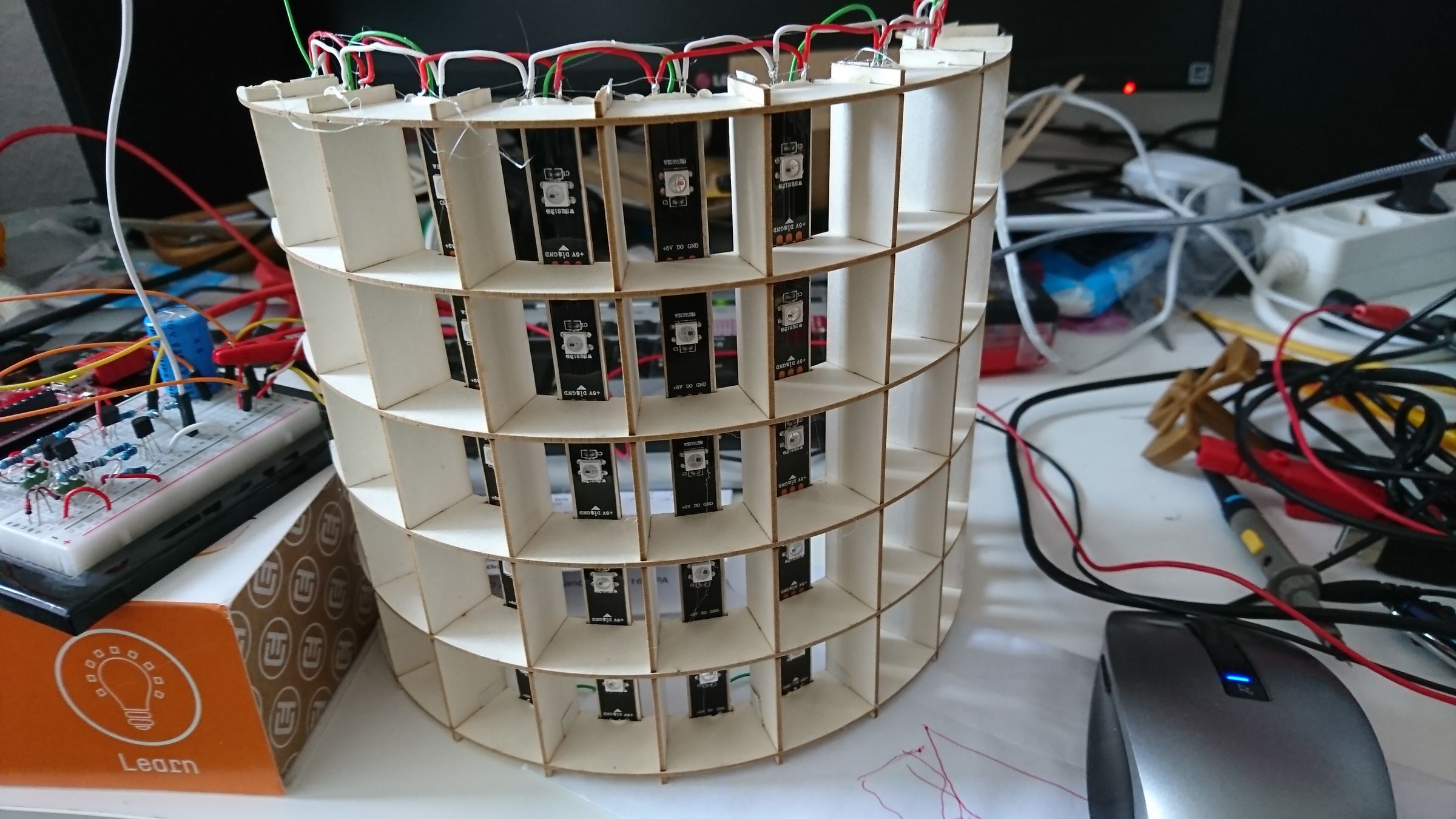 LED Matrix Cylinder : 8 Steps (with Pictures) - Instructables